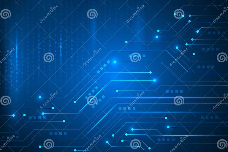 Digital Circuit Lines on Binary Code Technology Abstract Background. Stock Vector - Illustration ...