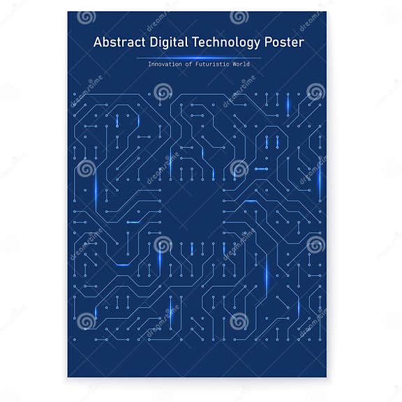 Digital Circuit Patterns. High-Tech Visualization of Innovative Electronic Designs Stock ...
