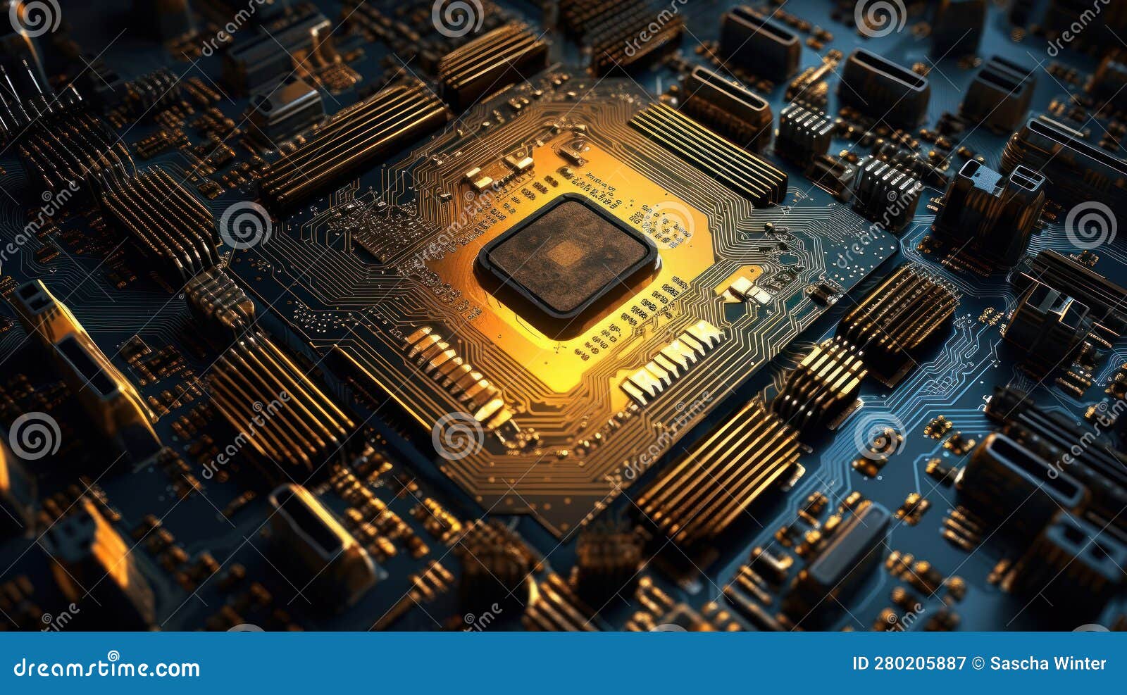 Digital Circuitry: Tech-Inspired Wallpaper Stock Illustration ...