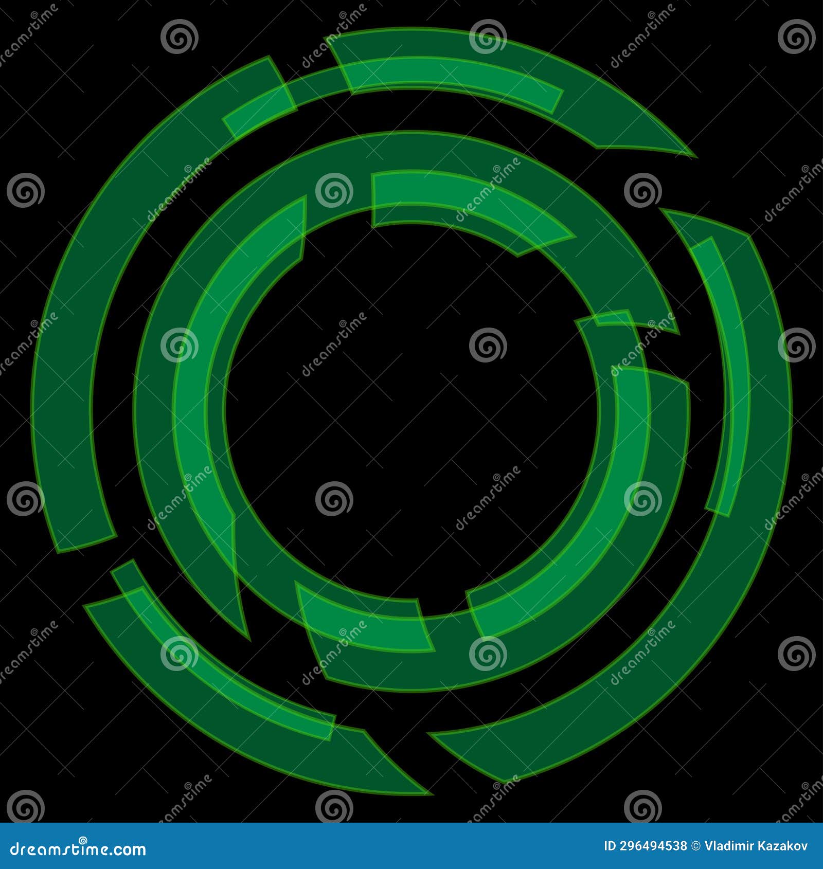 3D Digital Circular Dynamic Wave. Technology Smart Wave. Seamless Flow ...