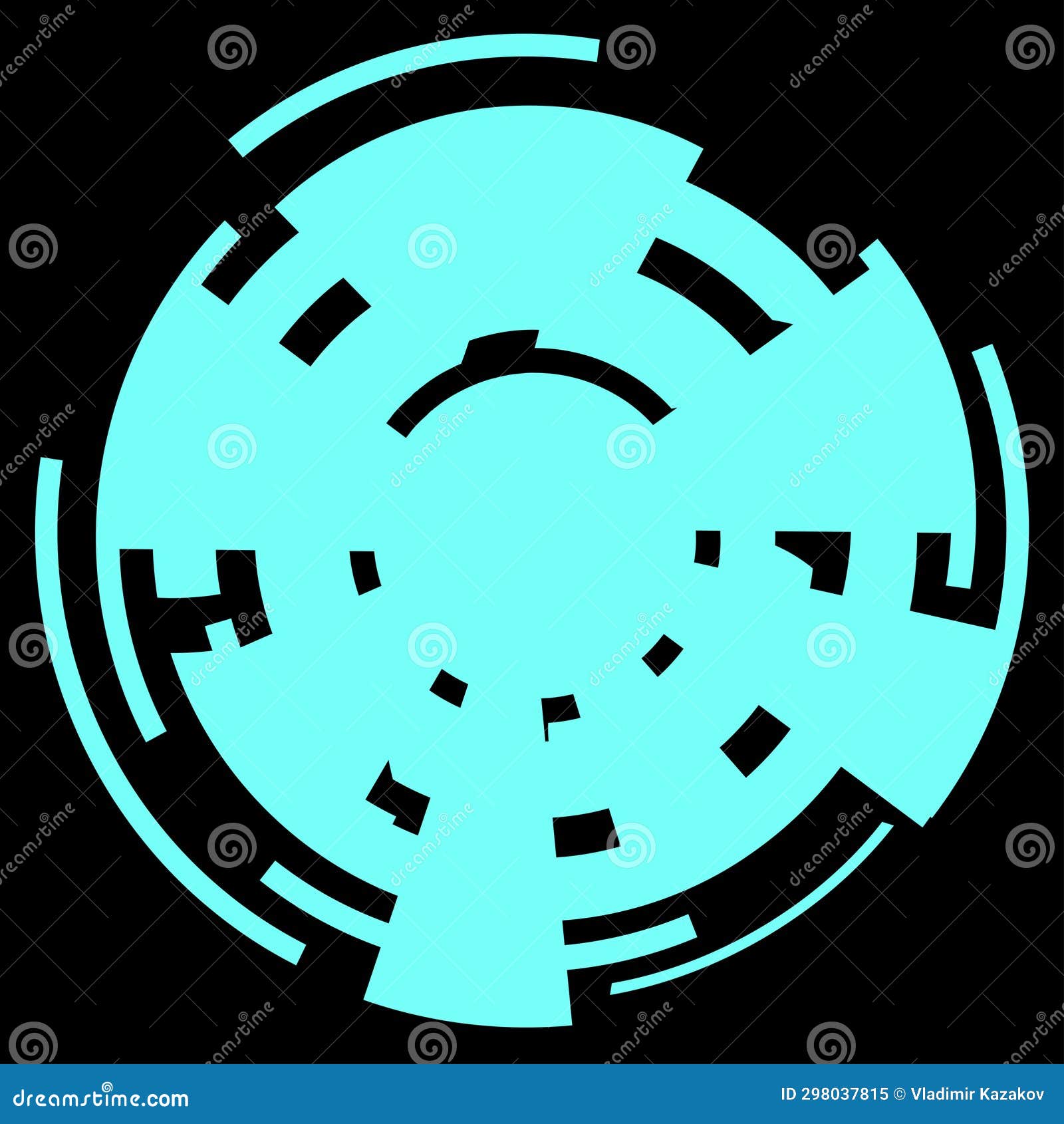 3D Digital Circular Dynamic Wave. Technology Smart Wave. Seamless Flow ...
