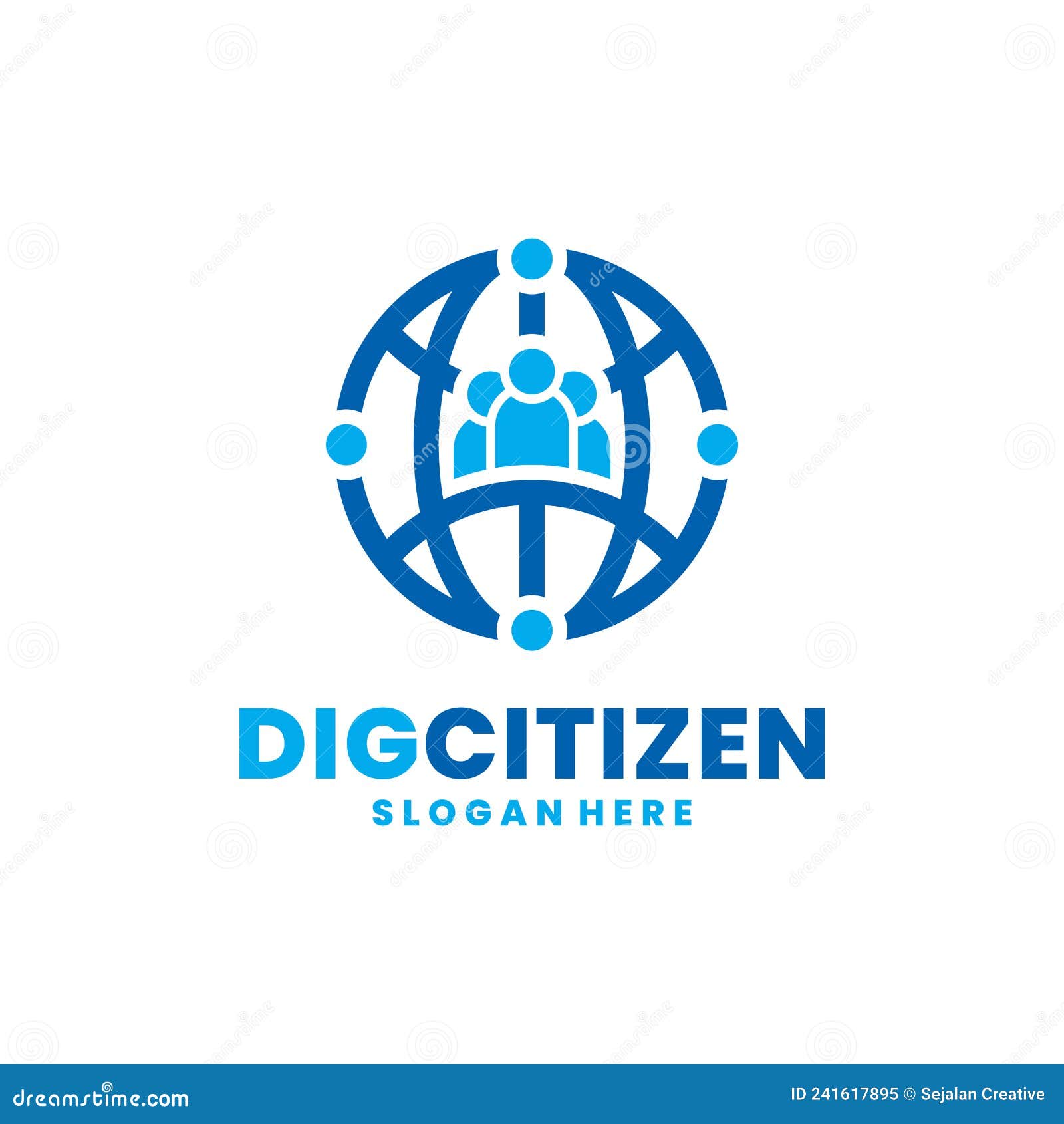 Digital Citizen Logo Vector Stock Vector - Illustration of country ...
