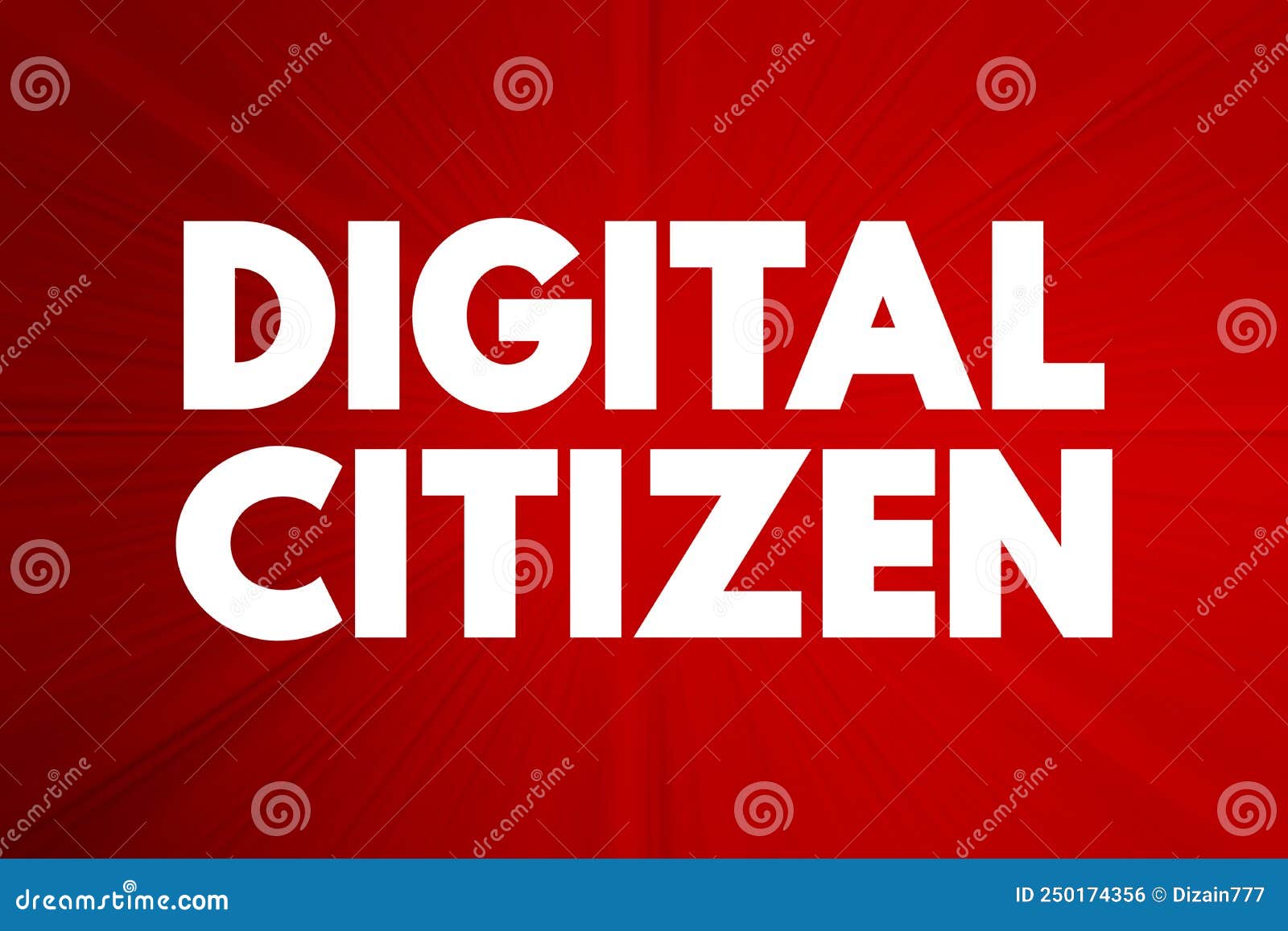 Digital Citizen Text Quote, Concept Background Stock Illustration ...