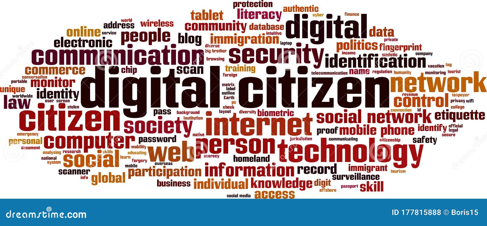 Digital Citizenship Or Virtual ID Identification Document Tiny Person ...