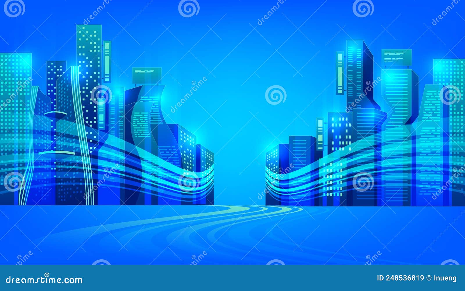 Digital City or Futuristic City Concept. Metaverse or Virtual Reality ...