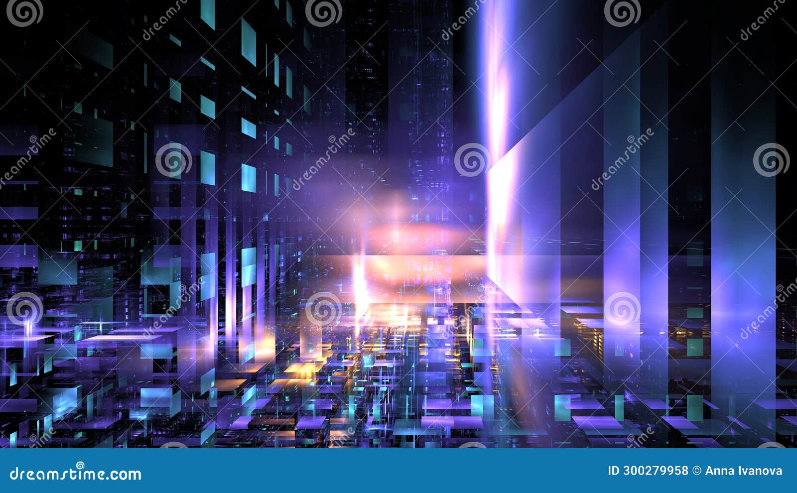 Digital City Matrix, Metaverse. Futuristic Technological Digital City ...