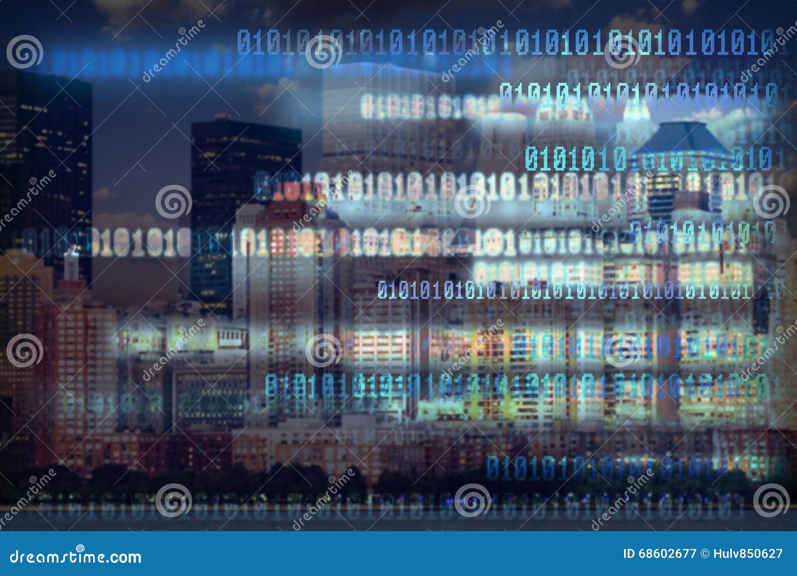 Digital city stock image. Image of landmark, electronics - 68602677