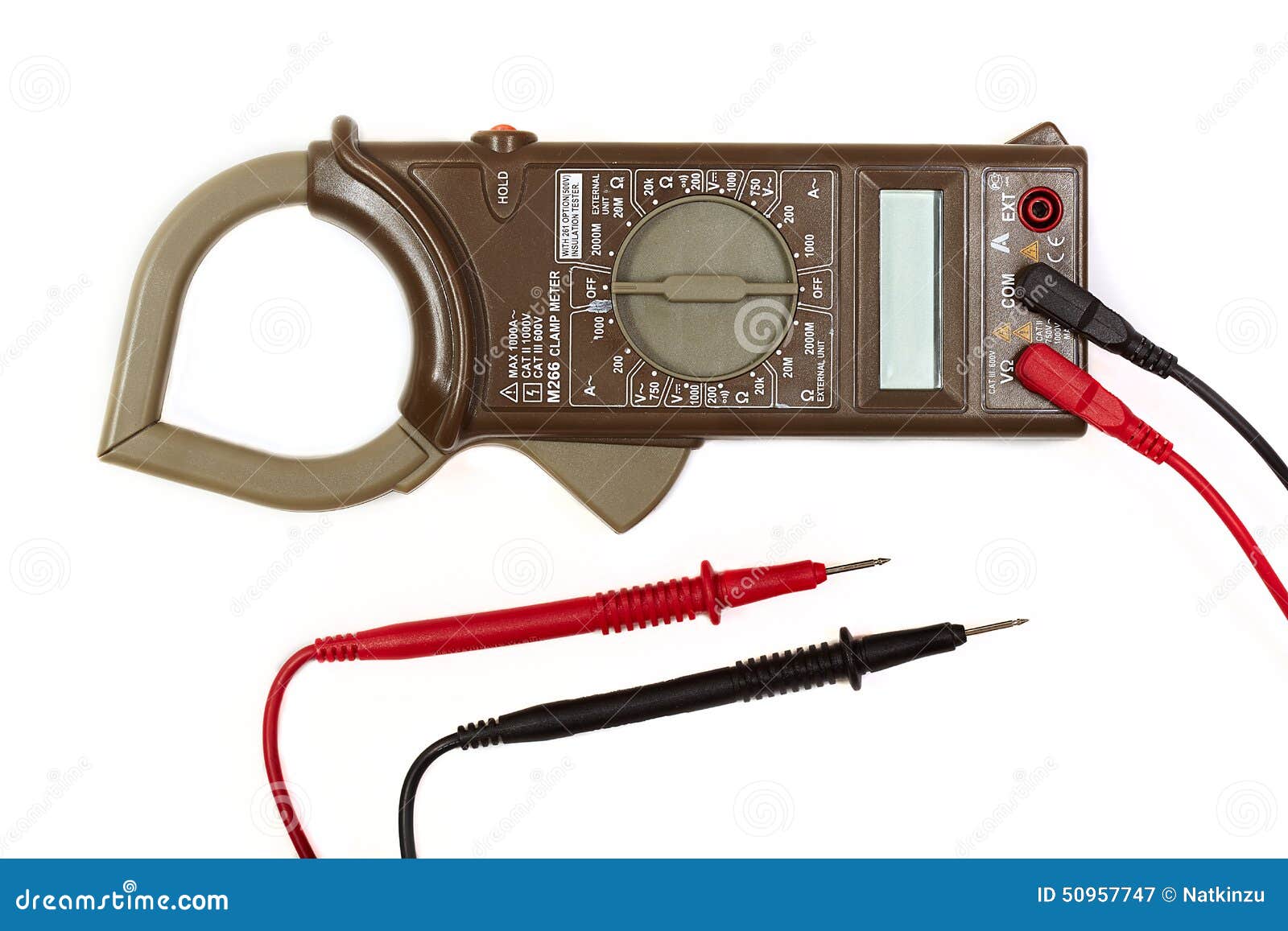 Digital clamp meter stock image. Image of tester, electronic - 50957747