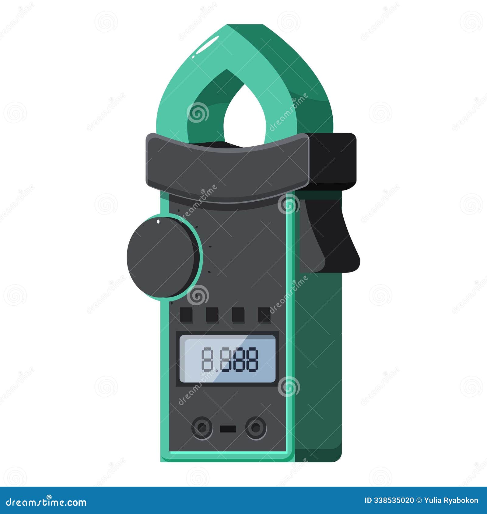 Digital Clamp Meter Measuring Electrical Current Stock Vector ...