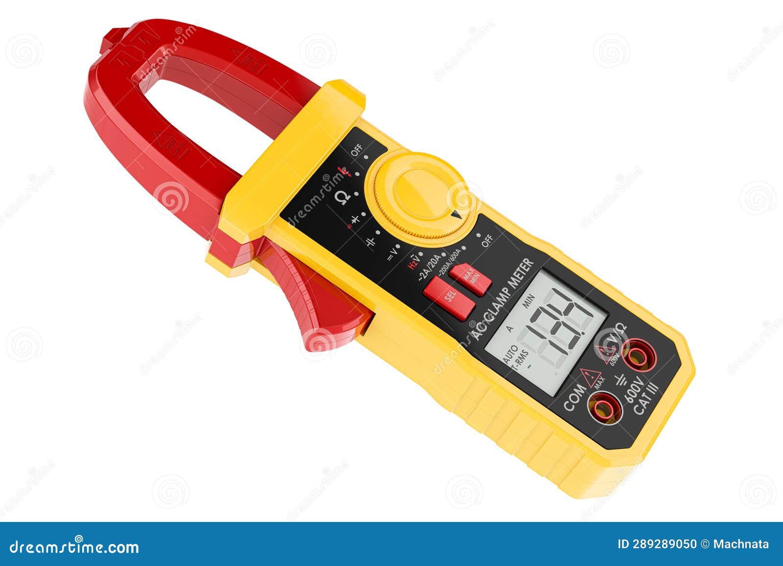 Digital Clamp Meter Multimeter, DC AC Voltage Diode Continuity Tester ...