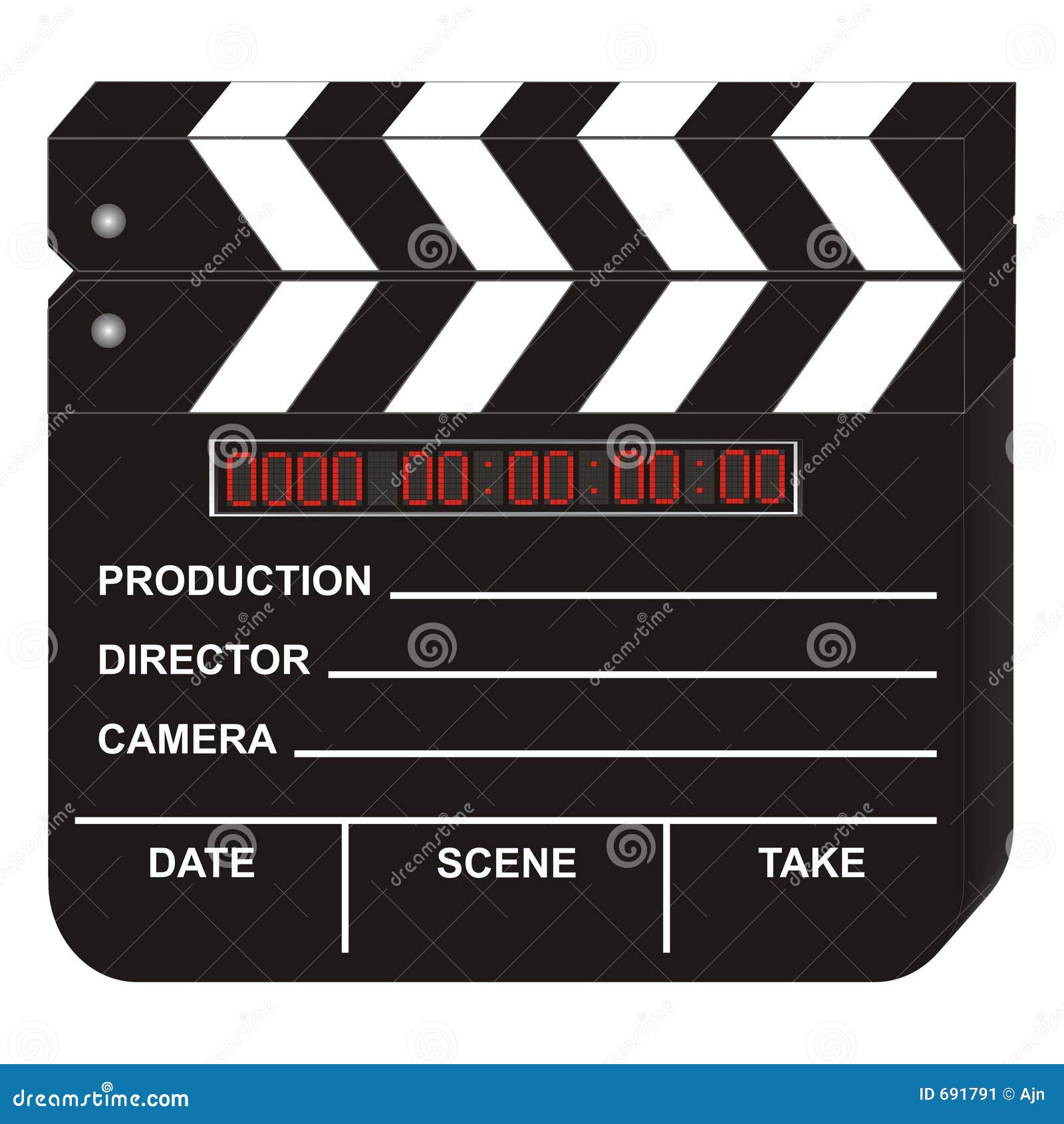 Digital Clapboard stock illustration. Illustration of entertainment ...