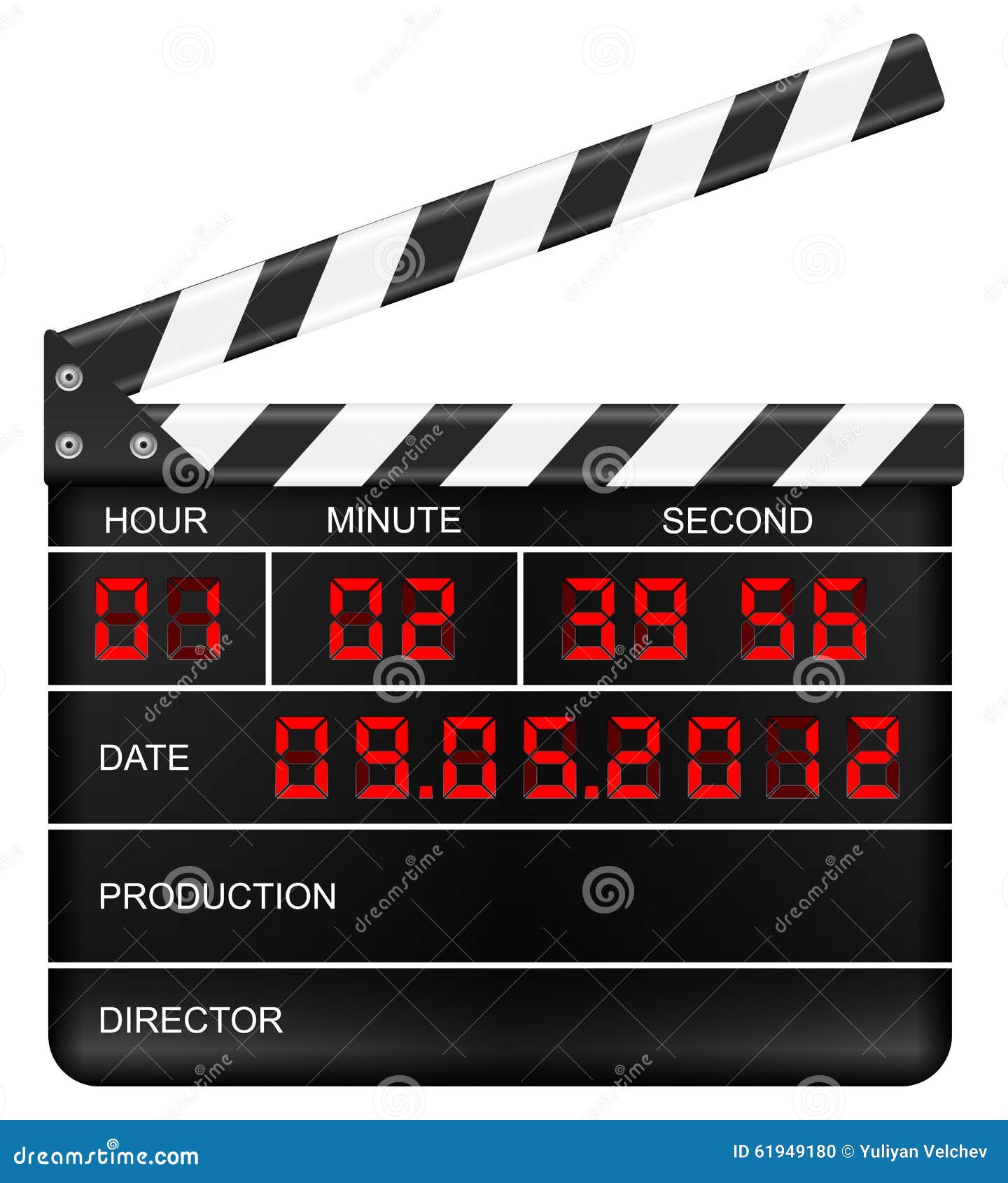 Digital clapper board stock vector. Illustration of slate - 61949180