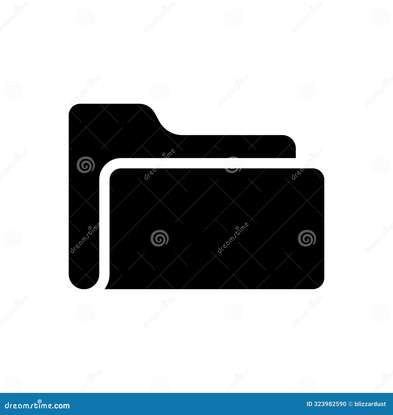 Digital Classic Black Folder Icon Stock Illustration - Illustration of ...