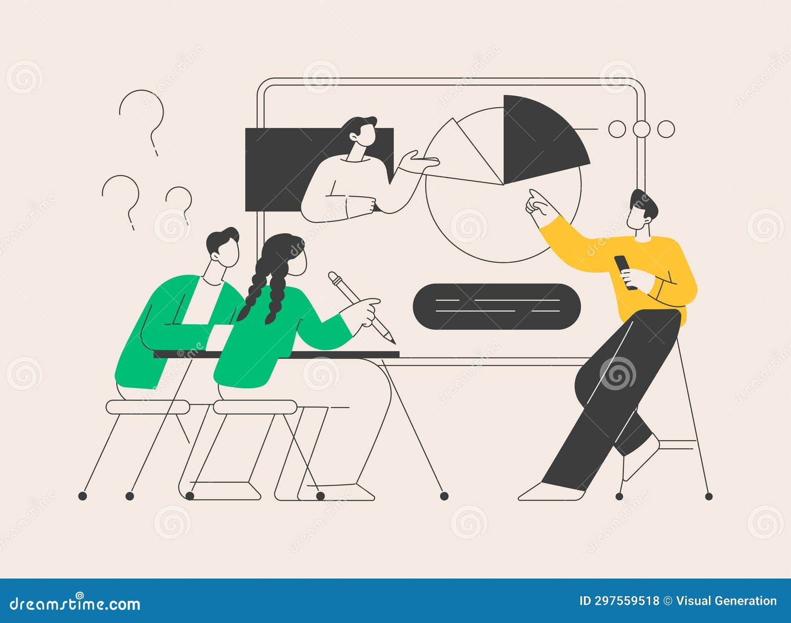 Digital Classroom Abstract Concept Vector Illustration. Stock Vector ...