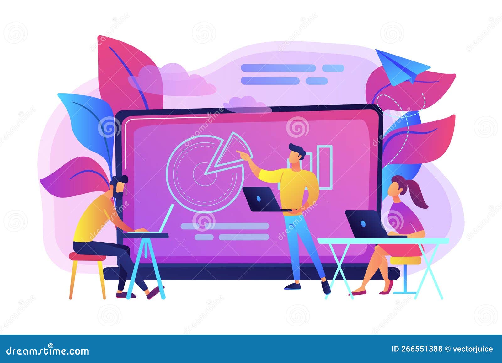 Digital Classroom Concept Vector Illustration Stock Vector ...