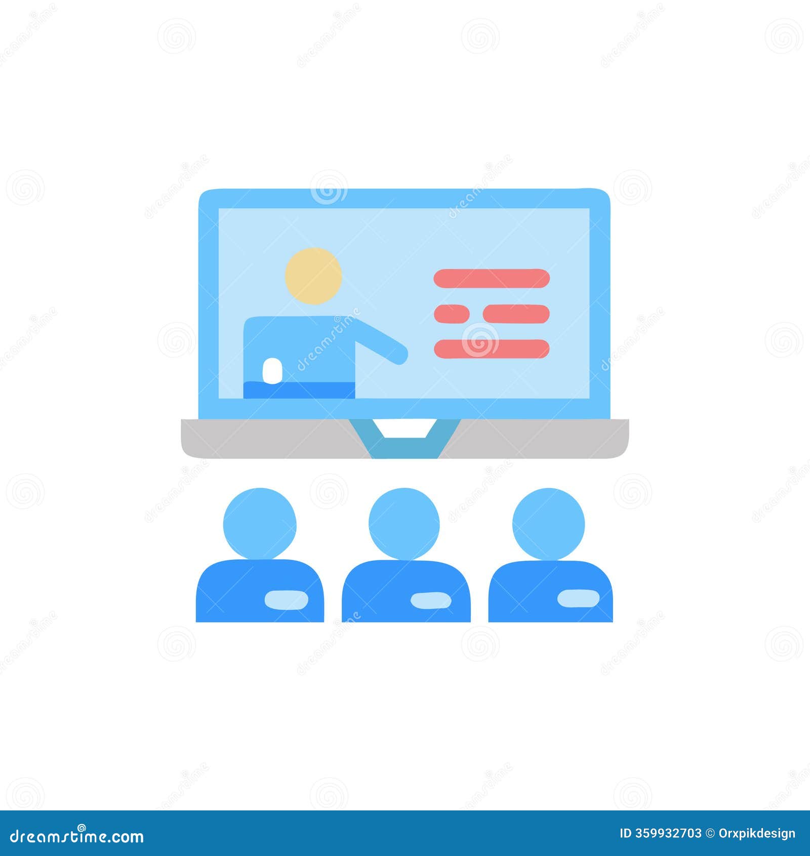 Digital Classroom Icon for Interactive Learning Stock Illustration ...