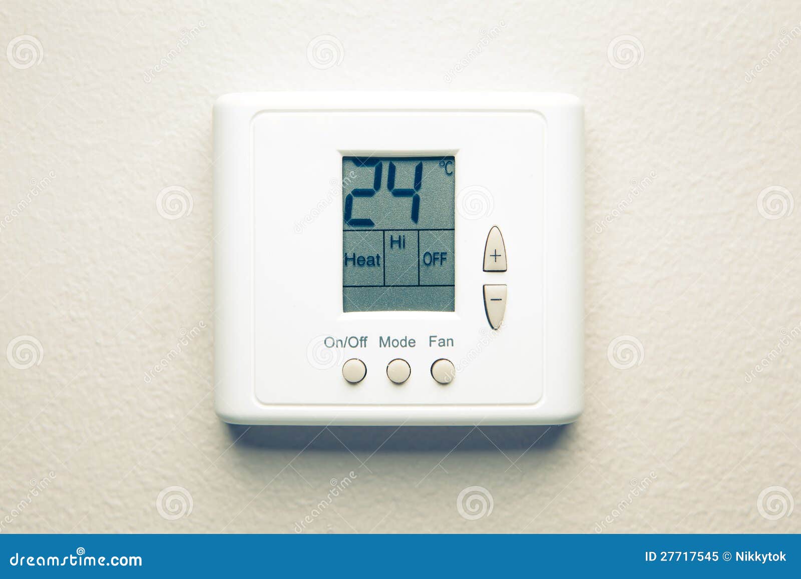 Digital Climate Thermostat Control. White Thermostat Isolated On White ... Digital Climate Thermostat Control. White Thermostat Isolated On White ...