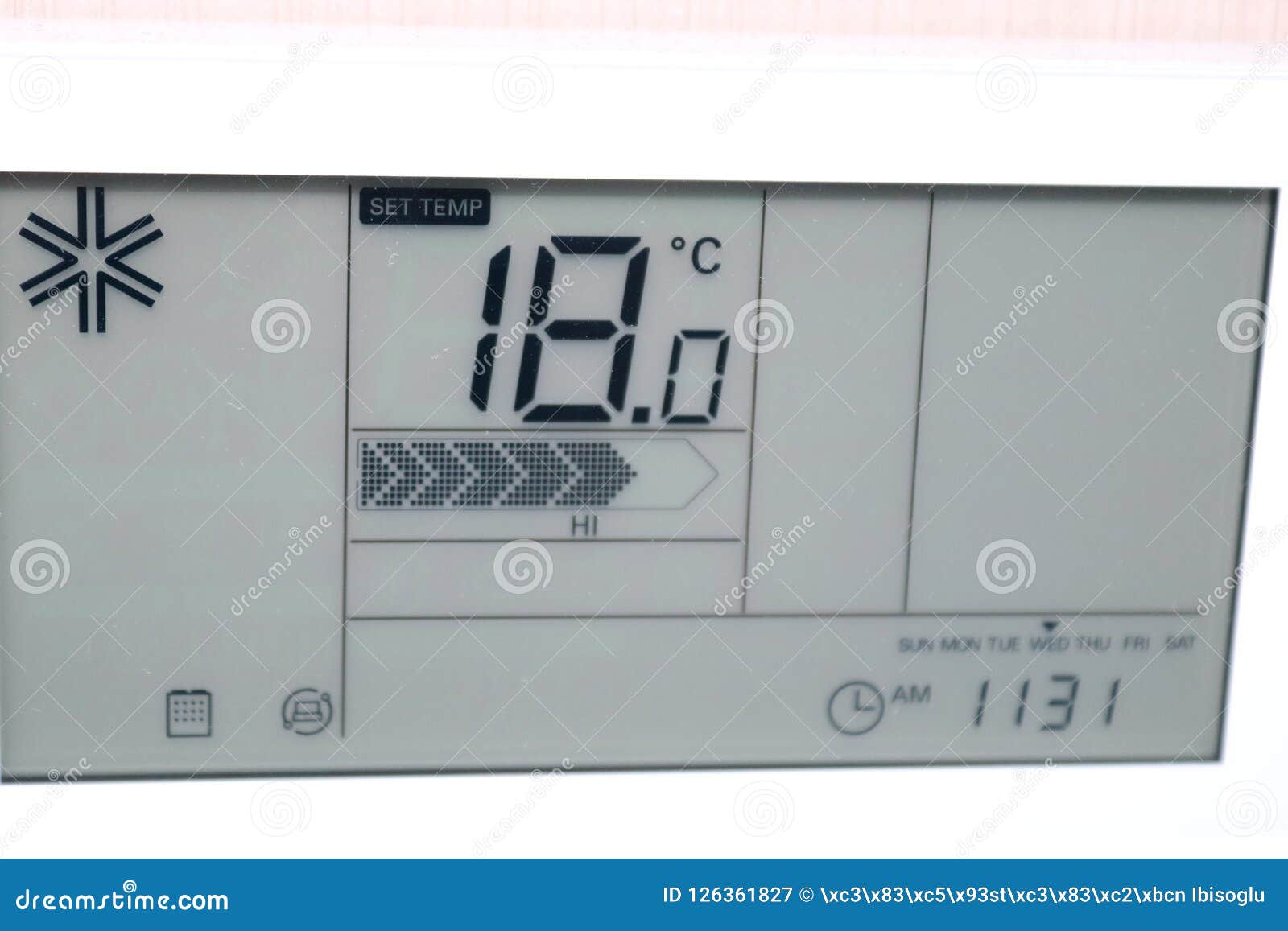 Digital Climate Control. Wall Display of the Air Temperature Inside ...