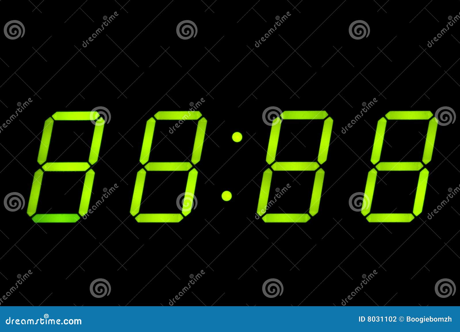 Digital Clock Timer Stopwatch Display Showing 0 Zero Seconds. Emergency ...