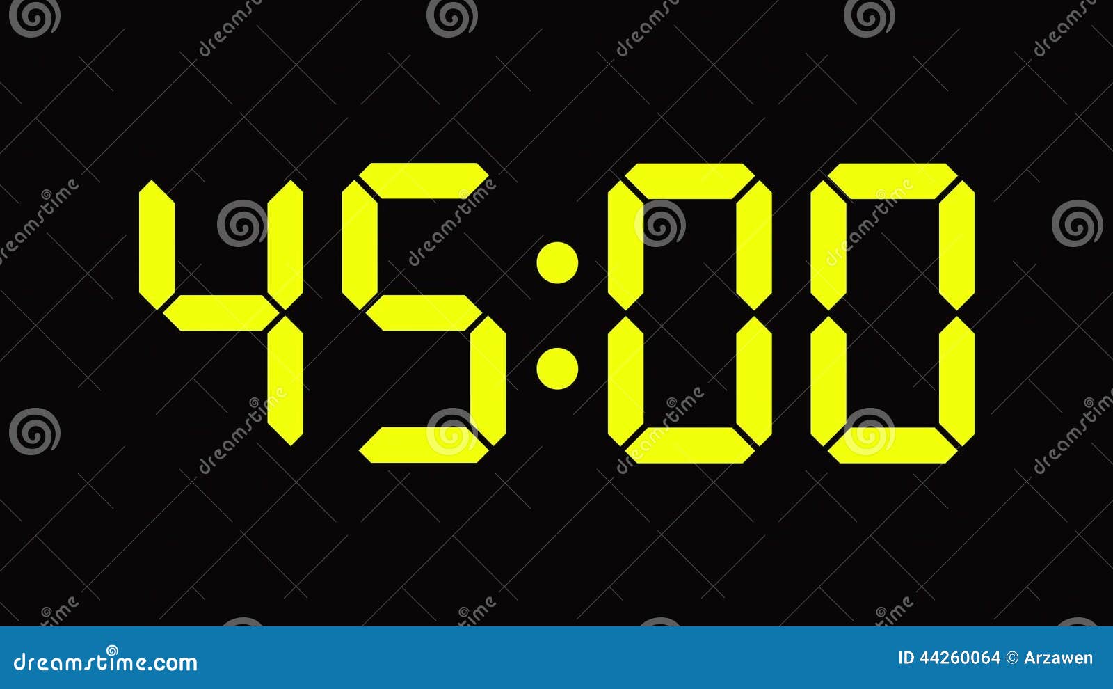 Digital Clock Count from Sixty To Zero - Full HD LED Display - Green ...