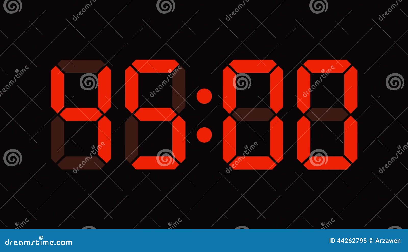Digital Clock Countdown from Sixty To Zero - Full HD LED Display ...