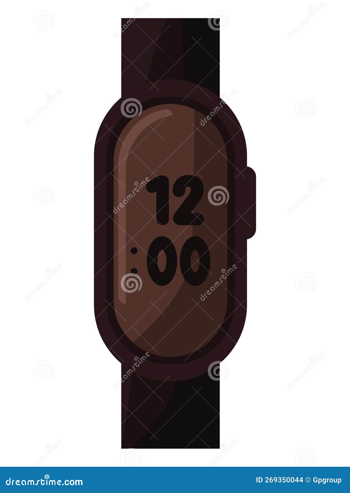 Digital clock design stock vector. Illustration of vector - 269350044