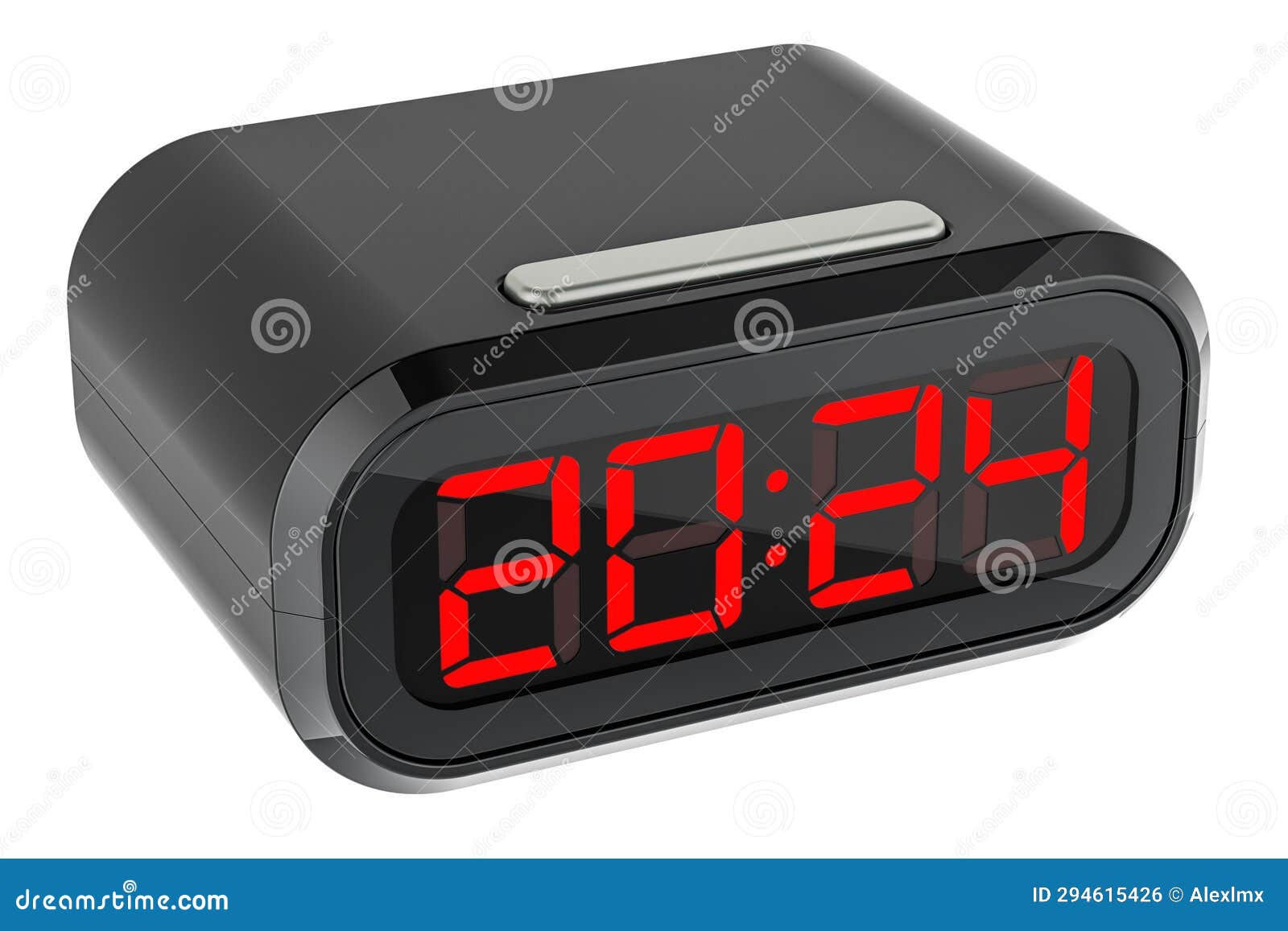 2024 on the Digital Clock Face, 3D Rendering Stock Illustration ...