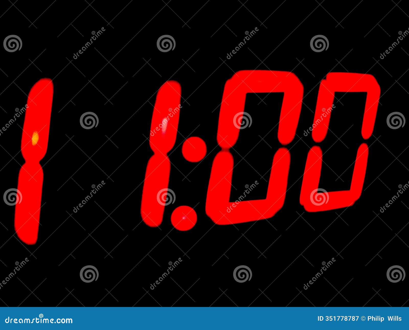 A Digital Clock Face Showing the Time. Stock Image - Image of alarm ...