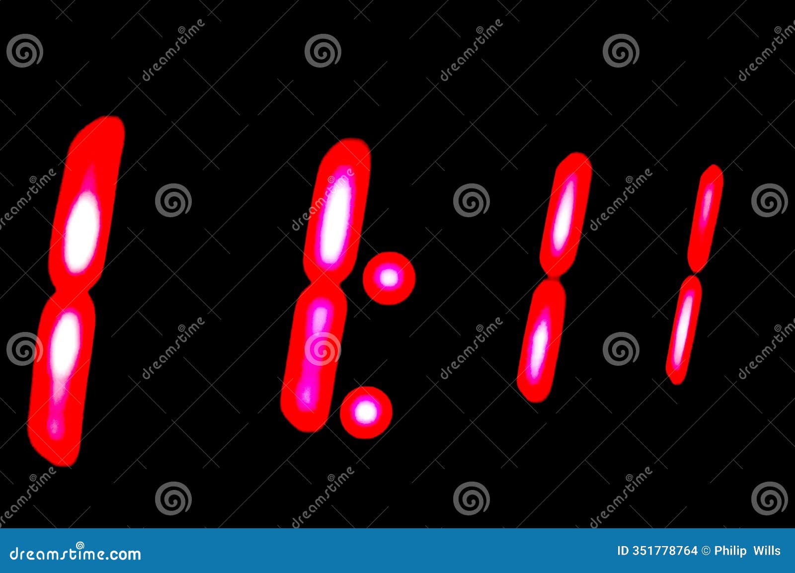 A Digital Clock Face Showing the Time. Stock Photo - Image of undefined ...