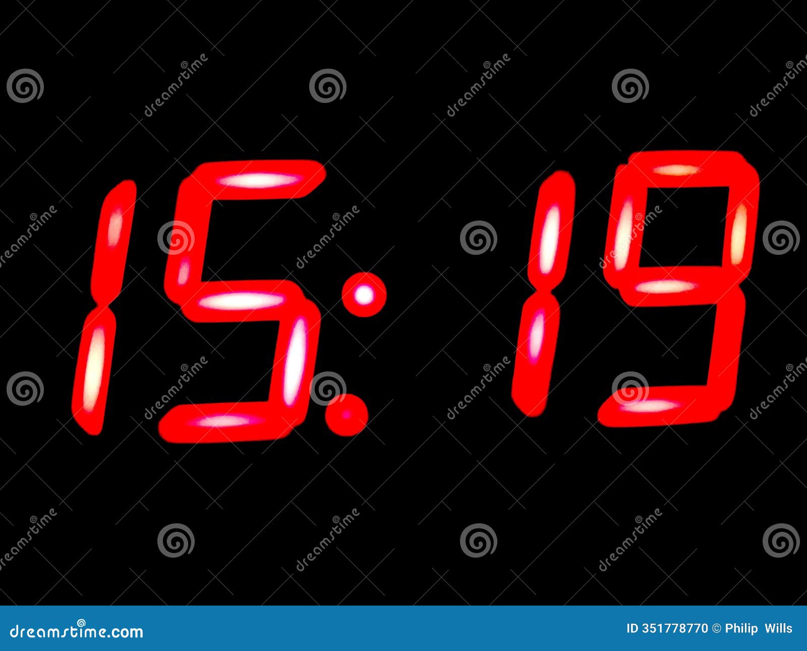 A Digital Clock Face Showing the Time. Stock Photo - Image of space ...