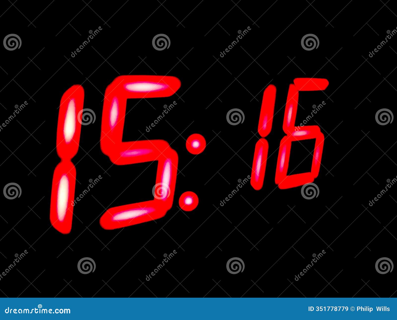 A Digital Clock Face Showing the Time. Stock Image - Image of undefined ...