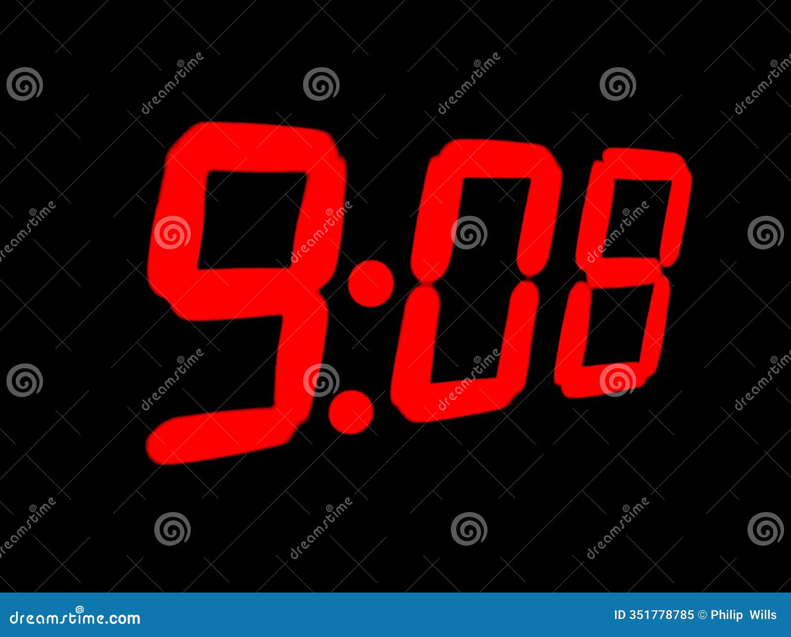 A Digital Clock Face Showing the Time. Stock Image - Image of ...