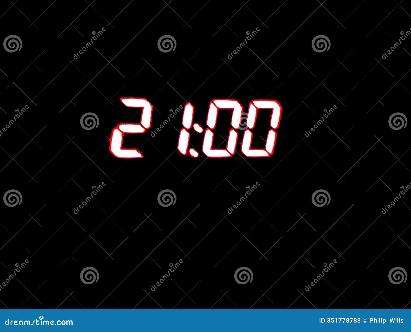 A Digital Clock Face Showing the Time. Stock Photo - Image of alarm ...
