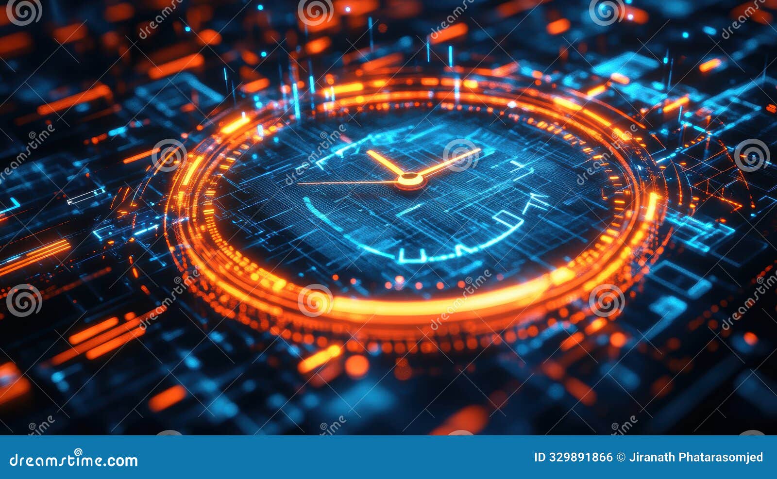 Digital Clock Time stock illustration. Illustration of future - 329891866