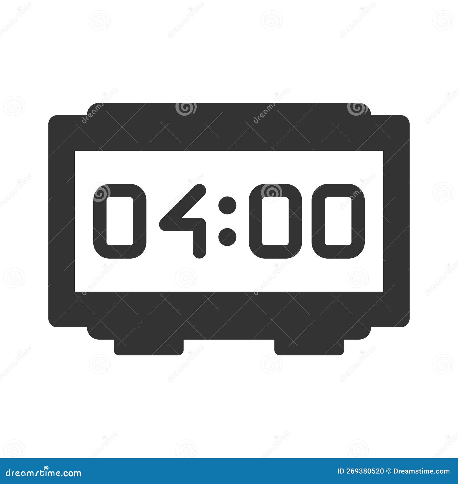 Digital clock icon stock illustration. Illustration of history - 269380520