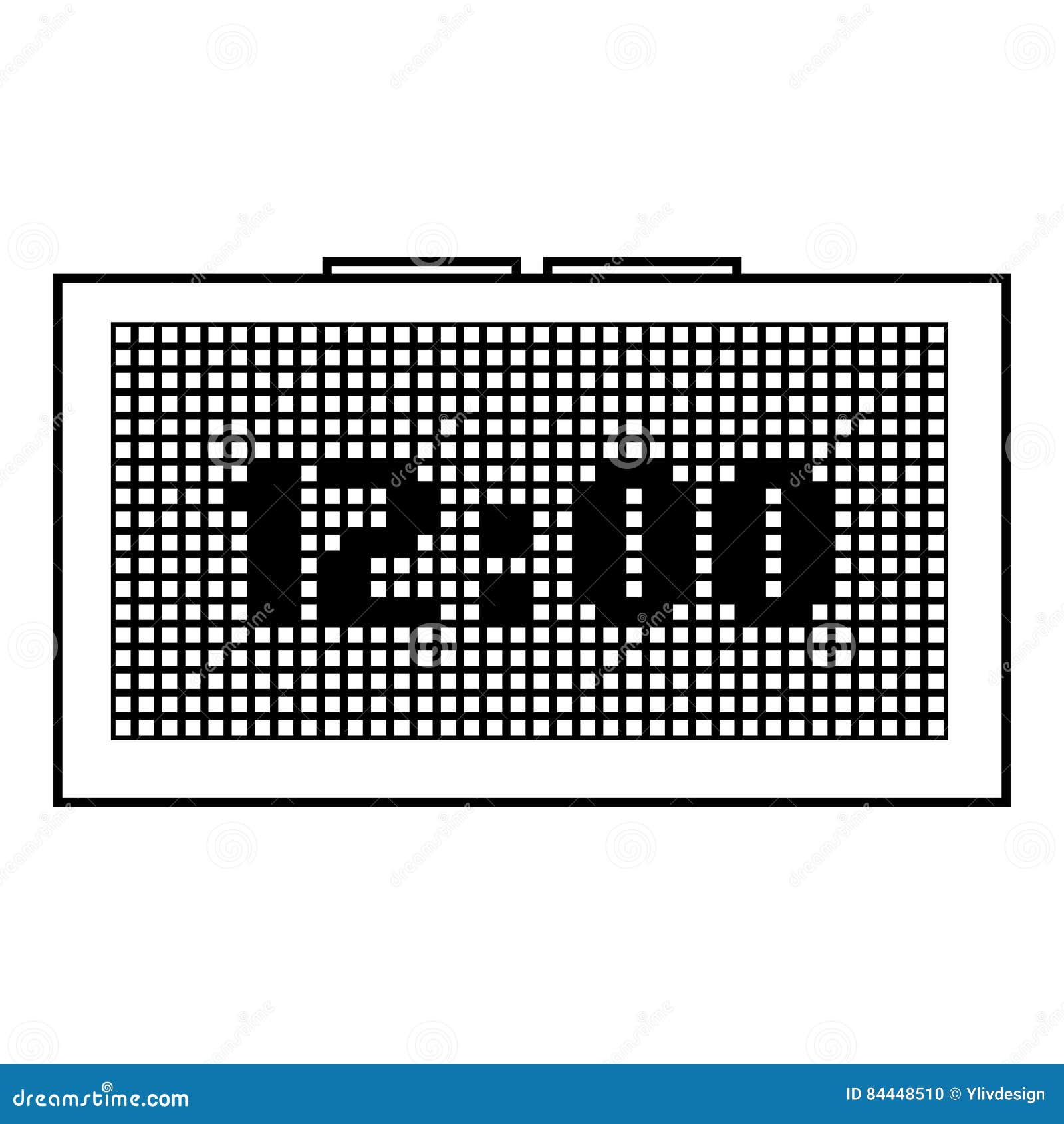 Digital Clock Icon, Outline Style Stock Vector - Illustration of logo ...