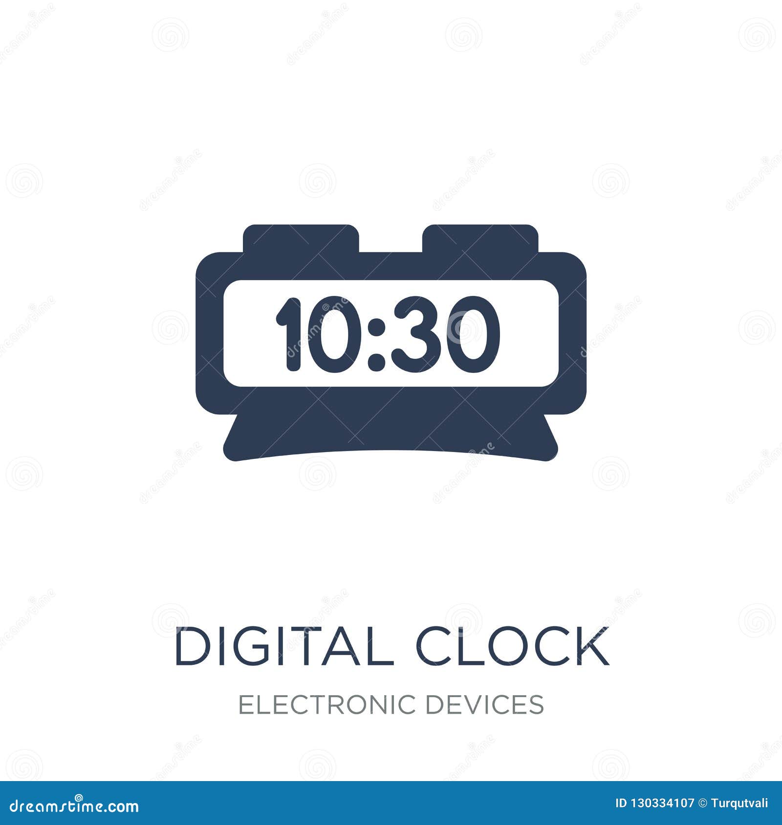 Digital Clock Icon. Trendy Flat Vector Digital Clock Icon on Whi Stock ...