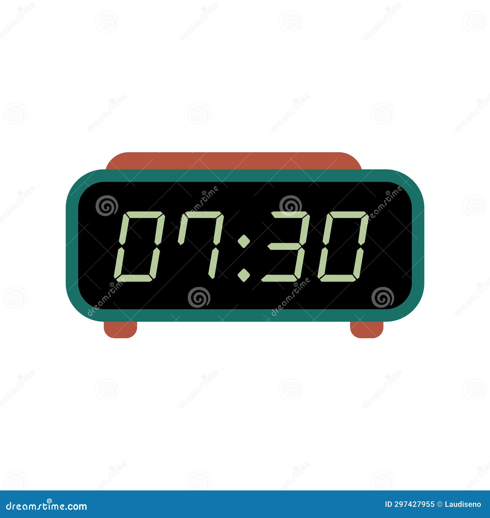 Digital clock icon Vector stock vector. Illustration of date - 297427955
