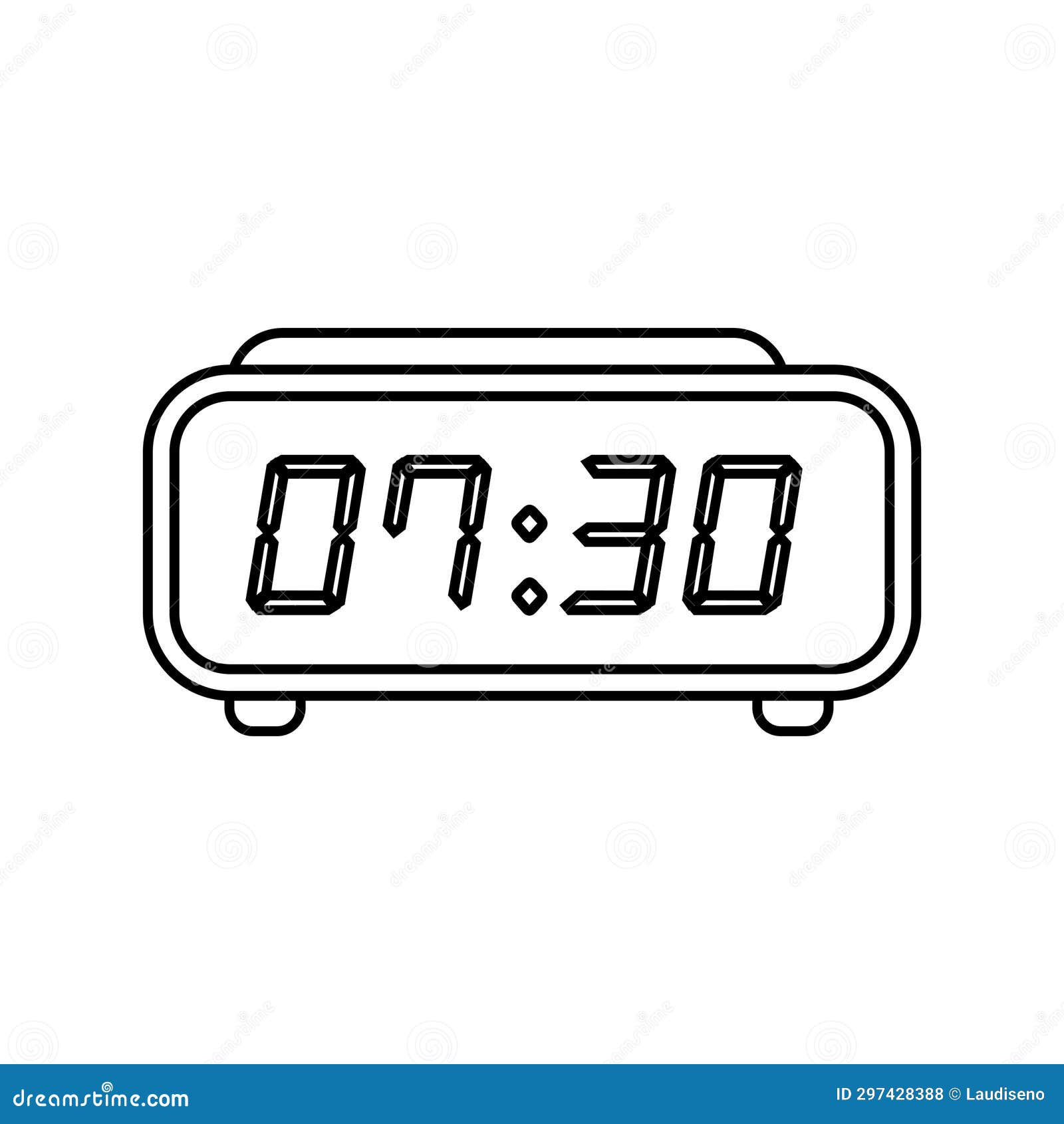 Digital clock icon Vector stock vector. Illustration of hour - 297428388