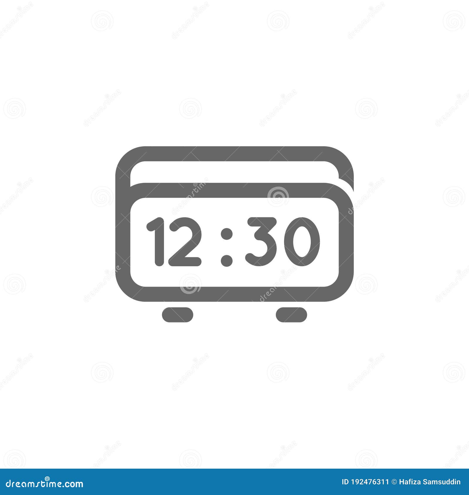 Digital Clock Icon. Vector Illustration Decorative Design Stock Vector ...