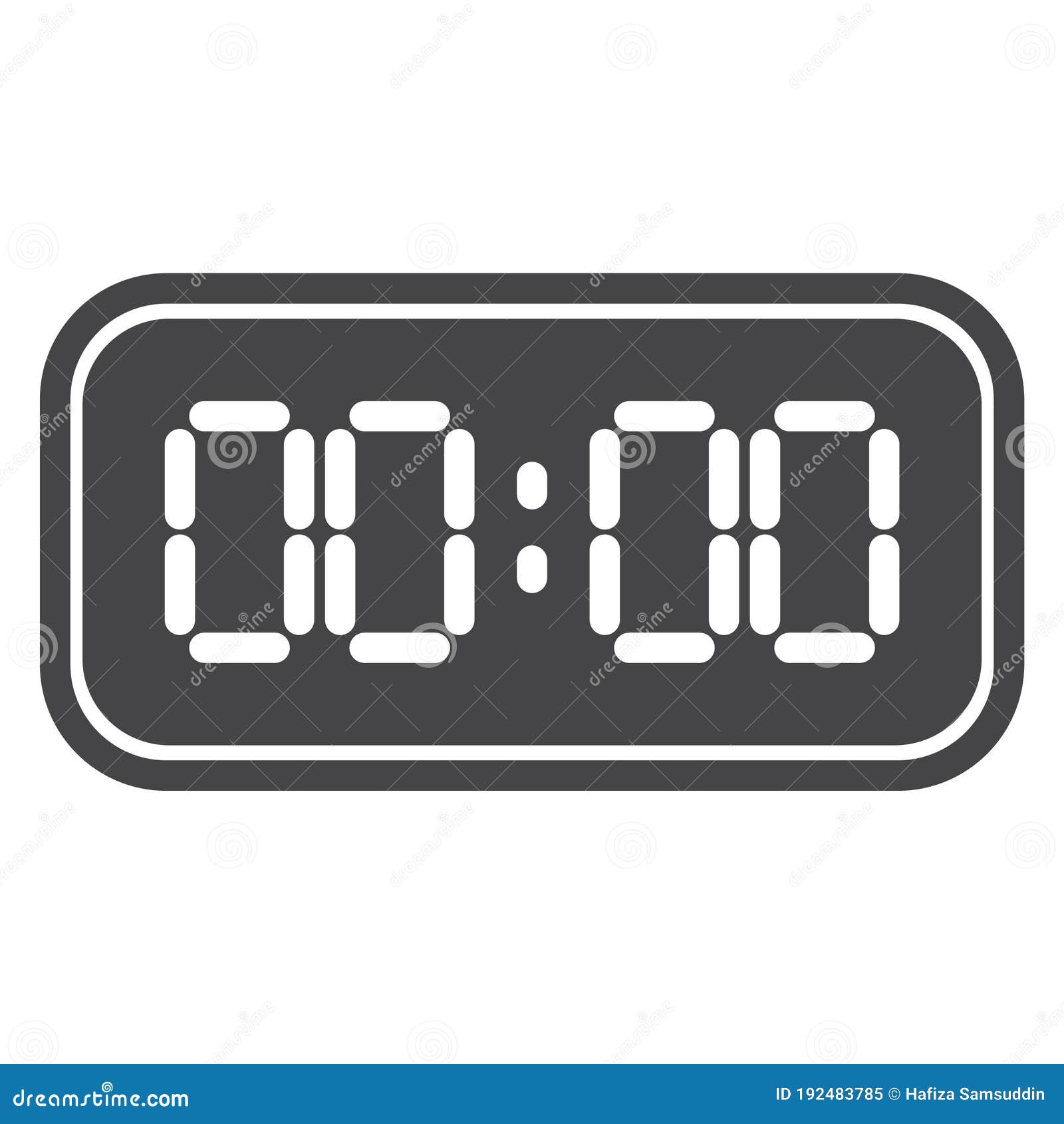 Digital Clock Icon. Vector Illustration Decorative Design Stock Vector ...