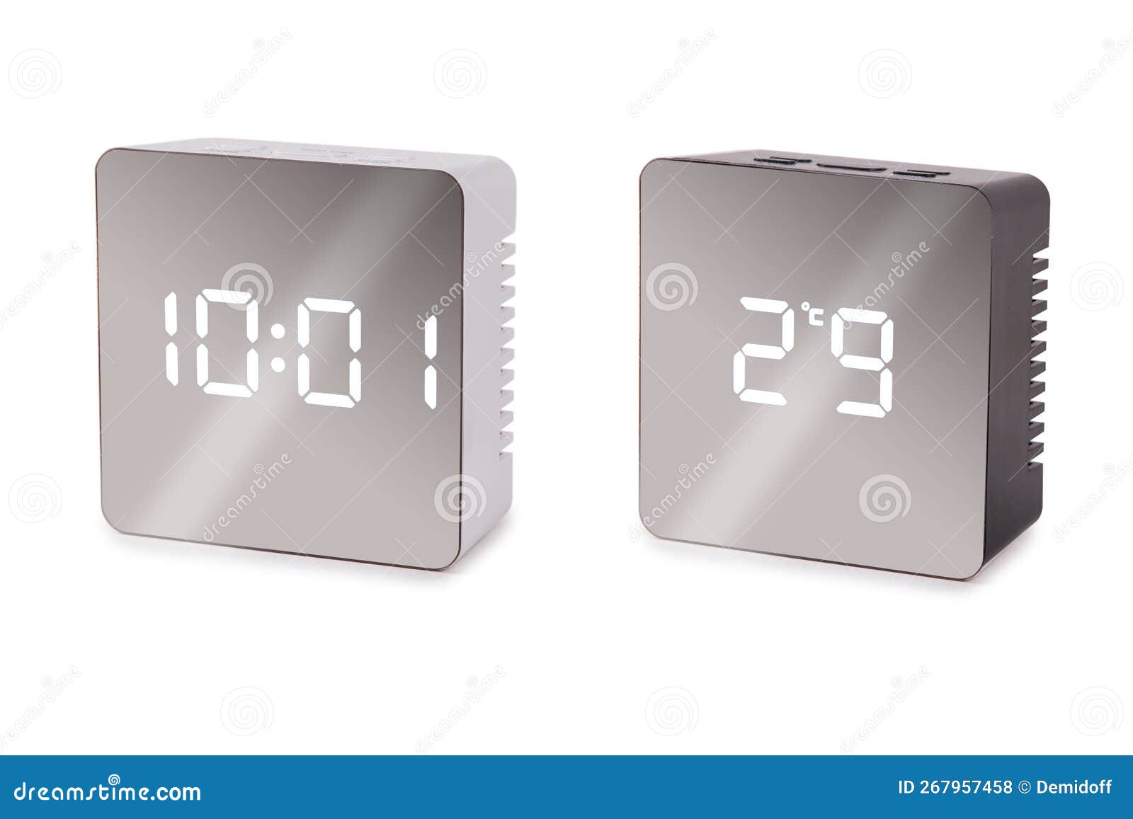 Digital clock stock photo. Image of time, abstract, white - 267957458