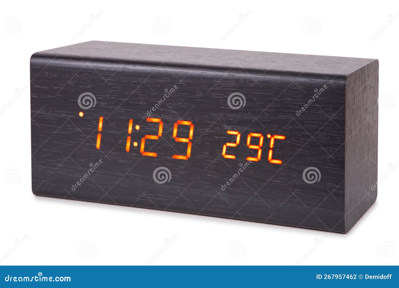 Digital clock stock photo. Image of abstract, white - 267957462