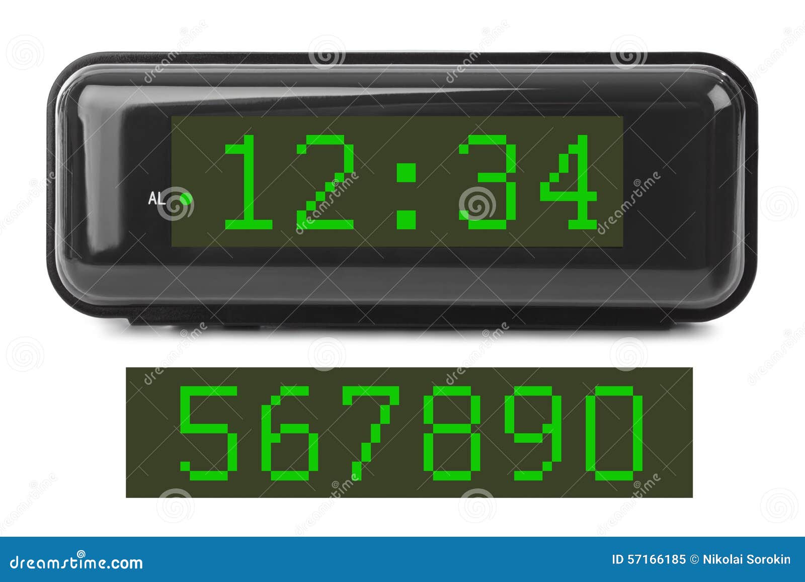 Digital Clock On The Wall Royalty-Free Stock Photography ...