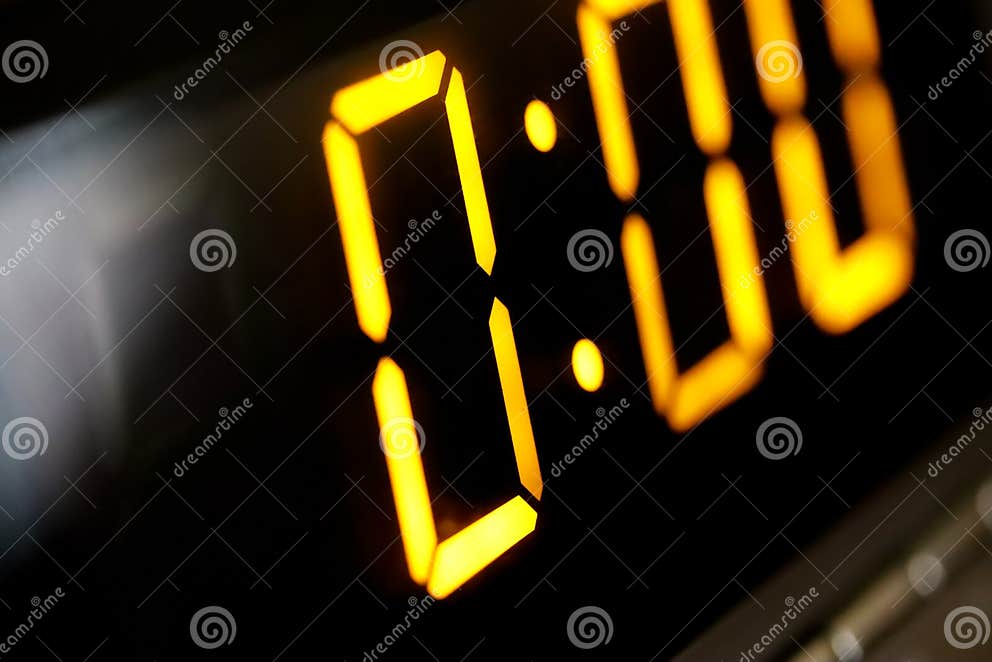 Digital clock stock photo. Image of morning, green, time - 173251222