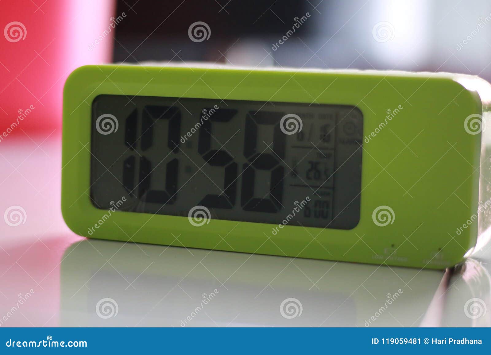 Digital Clock stock image. Image of modern, green, digital - 119059481