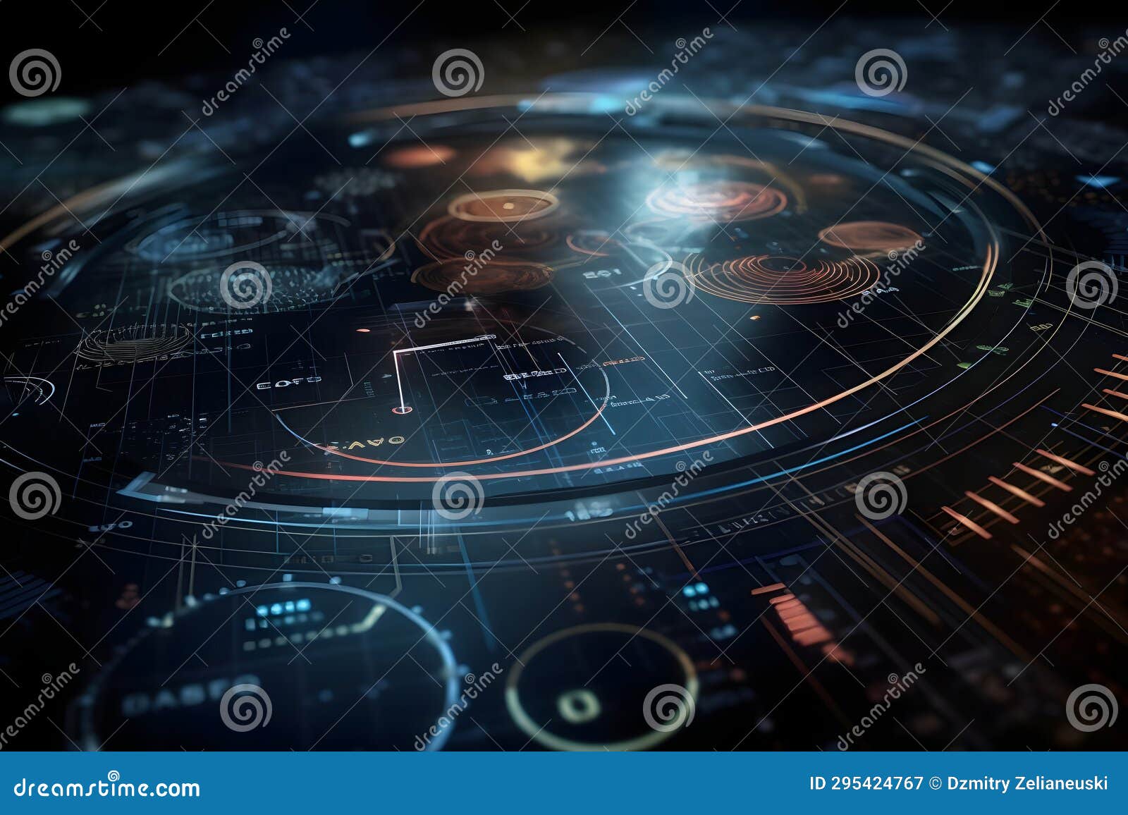 Digital Clock and Numbers. Generative AI. Stock Illustration ...