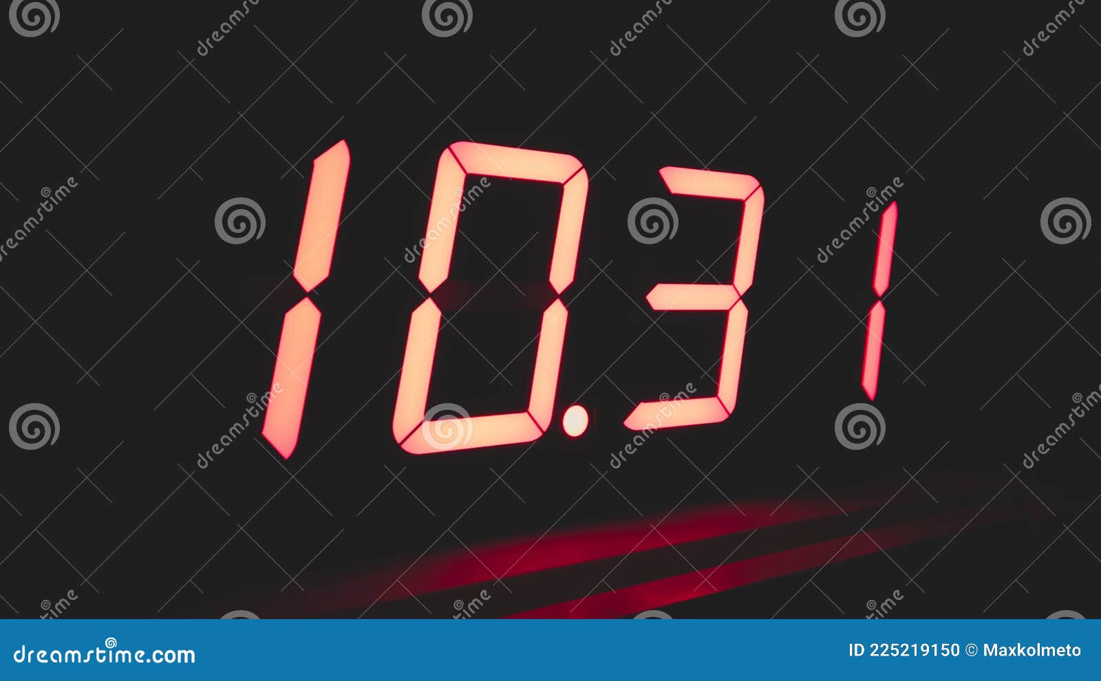 Digital Clock with Red Led Light Illumination Numbers in the Dark ...