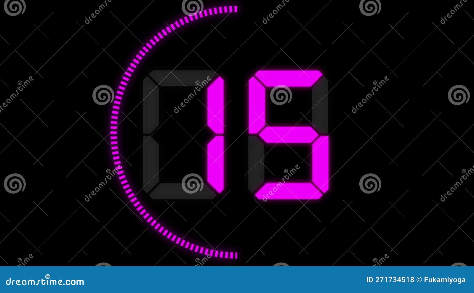 Digital Clock 30 Seconds Countdown Timer Animation Motion Graphics ...