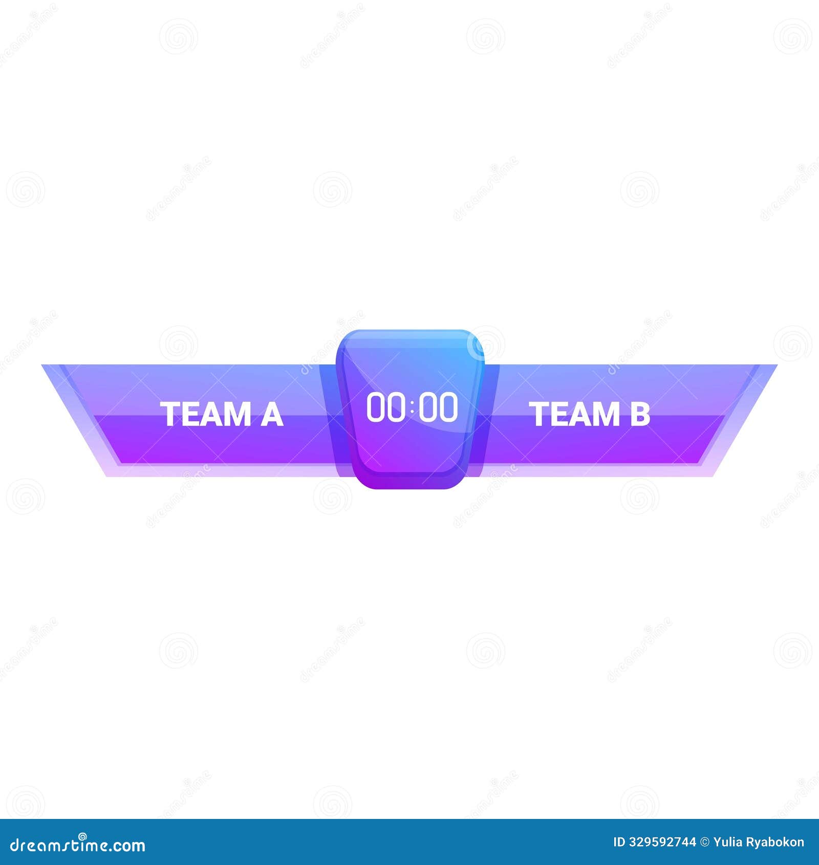 Digital Clock Showing Zero Zero Score Starting Sporting Event Teams ...